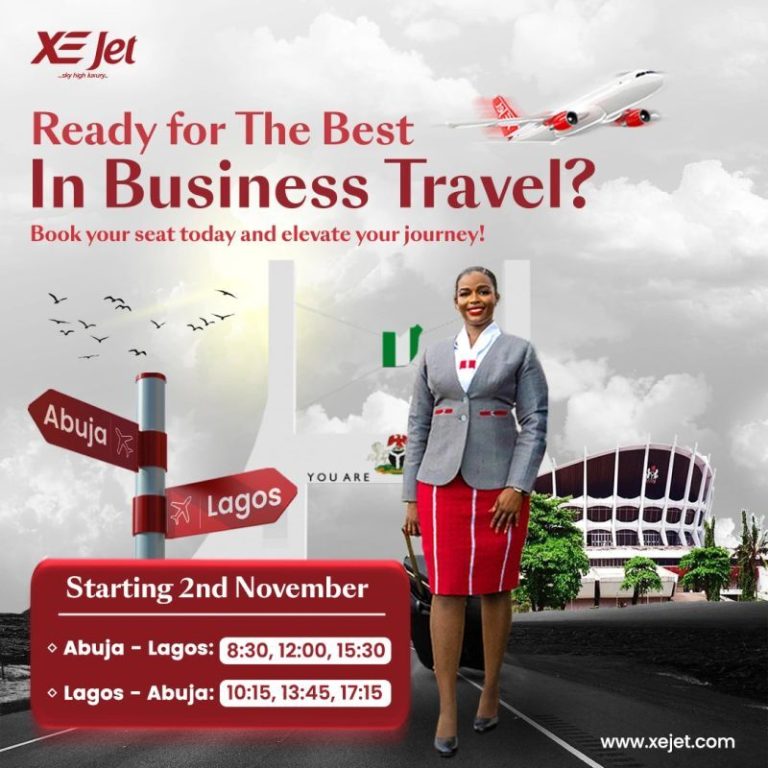 XEJet Expands in Nigeria, Launches Premium Scheduled Flights Nov 2 ...